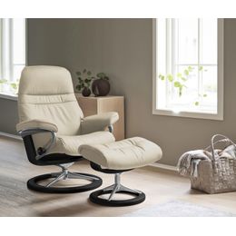 Fu&szlig;hocker stressless "Sunrise", beige (cream batick), B:57cm H:42cm T:40cm, Leder BATICK: BATICK ist ein leicht korrigiertes, durchgef&auml;rbtes und genarbtes M&ouml;belleder, bei dem die meisten Unebenheiten und Spuren in der Regel entfernt wurden.;Leder PALOMA: PALOMA ist ein durchgef&auml;rbtes Semianilin-M&ouml;belleder mit nat&uuml;rlicher Narbung.;ROHLEDER Stoff Q2 FARON: Ein fester zuverl&auml;ssiger Boucl&eacute; mit einem s