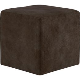 Hocker COTTA "Cuby", braun (espresso), B:40cm H:40cm T:40cm, 96% POLYESTER (PES) / 4% POLYAMID (PA), Hocker, Hocker, Sitzw&uuml;rfel, Cube, Sitzhocker