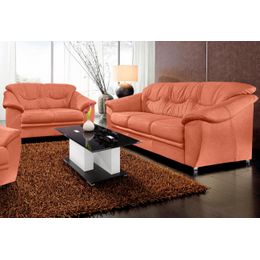 Sit & More Polstergarnitur SIT & MORE "Savona, B: 148 bzw. 198 cm", orange (terrakotta), H:90cm T:90cm, Sitzm&ouml;bel-Sets, Set: 2- & 3er-Sofa, mit Federkern, Topseller