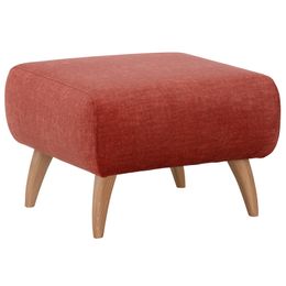 Hocker Home Affaire "Baggio", orange (koralle), B:63cm H:45cm T:63cm, Hocker, Hocker, mit Holzf&uuml;&szlig;en