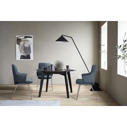 Polsterstuhl stressless "Laurel", blau (blau dinamica, chrom gl&auml;nzend), B:58cm H:92cm T:59cm, Microfaser DINAMICA (88% Polyester, 12% Polyurethan), St&uuml;hle, Polsterstuhl, Low Back mit Armlehne, Gr&ouml;&szlig;e L, mit Beinen aus Stahl in Chrom gl&auml;nzend