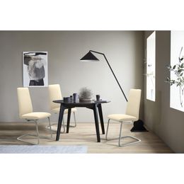 Polsterstuhl stressless "Laurel", beige (vanilla paloma, chrom gl&auml;nzend), B:53cm H:105cm T:60cm, Leder PALOMA: PALOMA ist ein durchgef&auml;rbtes Semianilin-M&ouml;belleder mit nat&uuml;rlicher Narbung., St&uuml;hle, Polsterstuhl, High Back, Gr&ouml;&szlig;e M, mit Beinen aus Stahl in Chrom gl&auml;nzend