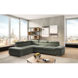 Sit & More Ecksofa SIT & MORE "Valentine L-Form, B: 272 cm", braun (schlamm), B:272cm H:73cm T:226cm, 100% Polyester, Sofas, Ecksofa, mit Arm- & Kopfteilverstellung, optional mit Bettfunktion, Topseller