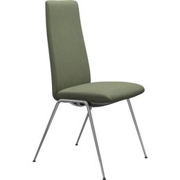 Polsterstuhl stressless "Laurel", gr&uuml;n (gr&uuml;n dinamica, chrom gl&auml;nzend), B:57cm H:105cm T:60cm, Microfaser DINAMICA (88% Polyester, 12% Polyurethan), St&uuml;hle, Polsterstuhl, High Back, Gr&ouml;&szlig;e M, mit Beinen aus Stahl in Chrom gl&auml;nzend