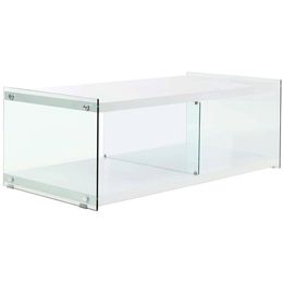TV-Schrank Kayoom "TV-Tisch Elementary, eckige Form, viel Ablagefl&auml;che", wei&szlig;, B:120cm H:45cm T:60cm, Schr&auml;nke, TV-Tisch, geh&auml;rtetes Glas, pflegeleicht