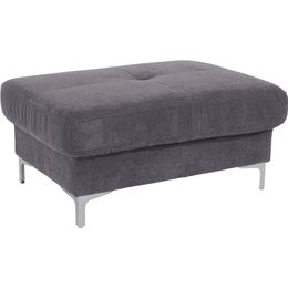 Hocker COTTA "Sammy", grau (stone), B:95cm H:47cm T:64cm, Struktur (100% Polyester );Chenille (90% Polyester; 10% Polyamid ), Hocker, Hocker