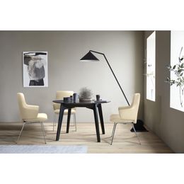 Polsterstuhl stressless "Laurel", beige (vanilla paloma, chrom gl&auml;nzend), B:58cm H:92cm T:59cm, Leder PALOMA: PALOMA ist ein durchgef&auml;rbtes Semianilin-M&ouml;belleder mit nat&uuml;rlicher Narbung., St&uuml;hle, Polsterstuhl, Low Back mit Armlehne, Gr&ouml;&szlig;e L, mit Beinen aus Stahl in Chrom gl&auml;nzend
