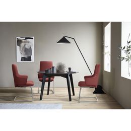 Polsterstuhl stressless "Laurel", rot (cherry paloma, schwarz matt), B:58cm H:105cm T:60cm, Leder PALOMA: PALOMA ist ein durchgef&auml;rbtes Semianilin-M&ouml;belleder mit nat&uuml;rlicher Narbung., St&uuml;hle, Polsterstuhl, High Back mit Armlehne, Gr&ouml;&szlig;e L, mit Beinen aus Stahl in Schwarz matt