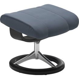 Fu&szlig;hocker stressless "Consul", blau (sparrow blau paloma), B:54cm H:41cm T:39cm, Leder BATICK: BATICK ist ein leicht korrigiertes, durchgef&auml;rbtes und genarbtes M&ouml;belleder, bei dem die meisten Unebenheiten und Spuren in der Regel entfernt wurden.;Leder PALOMA: PALOMA ist ein durchgef&auml;rbtes Semianilin-M&ouml;belleder mit nat&uuml;rlicher Narbung.;ROHLEDER Stoff Q2 FARON: Ein fester zuverl&auml;ssiger Boucl&eacute; mit ei