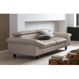 2-Sitzer Home Affaire "Pilot", braun (mud), B:202cm T:108cm, Sofas, Big-Sofa mit Kopfteilverstellung