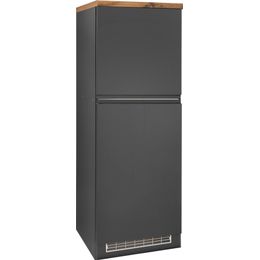 Umbauschrank KOCHSTATION "KS-Bruneck", grau (grau matt), B:60cm H:166cm T:60cm, Holzwerkstoff, Schr&auml;nke, Umbauschrank, K&uuml;hlschrankumbau >>Bruneck<< 60 cm breit, hochwertige MDF-Fronten