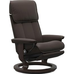 Relaxsessel stressless "Admiral", braun (braun batick), B:87cm H:101cm T:78cm, Leder BATICK: BATICK ist ein leicht korrigiertes, durchgef&auml;rbtes und genarbtes M&ouml;belleder, bei dem die meisten Unebenheiten und Spuren in der Regel entfernt wurden., Sessel, Relaxsessel, verstellbar, optional 2-motorisch, Gr&ouml;&szlig;e M & L, Gestell Wenge
