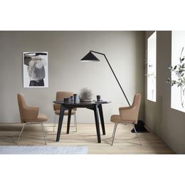 Polsterstuhl stressless "Laurel", braun (almond paloma, chrom gl&auml;nzend), B:58cm H:92cm T:59cm, Leder PALOMA: PALOMA ist ein durchgef&auml;rbtes Semianilin-M&ouml;belleder mit nat&uuml;rlicher Narbung., St&uuml;hle, Polsterstuhl, Low Back mit Armlehne, Gr&ouml;&szlig;e L, mit Beinen aus Stahl in Chrom gl&auml;nzend
