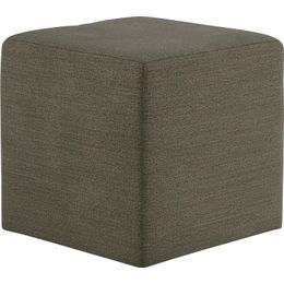 Hocker COTTA "Cuby", gr&uuml;n (hunter), B:40cm H:40cm T:40cm, 100% Polyester, Hocker, Hocker, Sitzw&uuml;rfel, Cube, Sitzhocker