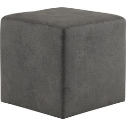 Hocker COTTA "Cuby", grau (steel), B:40cm H:40cm T:40cm, 100% Polyester, Hocker, Hocker, Sitzw&uuml;rfel, Cube, Sitzhocker