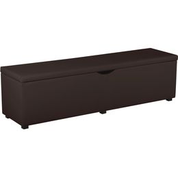 Hockerbank Home Affaire "Standard", braun, B:160cm H:42cm T:40cm, Struktur fein (100% Polyester) f&uuml;r Bett &raquo;Classico&laquo;, &raquo;Piazza&laquo;, &raquo;Premium&laquo; und &raquo;Vega&laquo;;Struktur (100% Polyester) f&uuml;r Bett &raquo;Crato&laquo; und &raquo;Lucina&laquo;;Struktur (60% Baumwolle, 40% Leinen) f&uuml;r Bett &raquo;Kiss&laquo;;Kunstleder f&uuml;r Bett &raquo;Natura&laquo;;Struktur (100% Polyester) f&uuml;r Bett &raquo;Nordica&laquo;, Hocker, Breite 120cm oder 160cm, auch als Garderobenbank oder Bettb