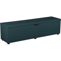 Hockerbank Home Affaire "Standard", blau (petrol), B:120cm H:42cm T:40cm, Struktur fein (100% Polyester) f&uuml;r Bett &raquo;Classico&laquo;, &raquo;Piazza&laquo;, &raquo;Premium&laquo; und &raquo;Vega&laquo;;Struktur (100% Polyester) f&uuml;r Bett &raquo;Crato&laquo; und &raquo;Lucina&laquo;;Struktur (60% Baumwolle, 40% Leinen) f&uuml;r Bett &raquo;Kiss&laquo;;Kunstleder f&uuml;r Bett &raquo;Natura&laquo;;Struktur (100% Polyester) f&uuml;r Bett &raquo;Nordica&laquo;, Hocker, Breite 120cm oder 160cm, auch als Garderobenbank od