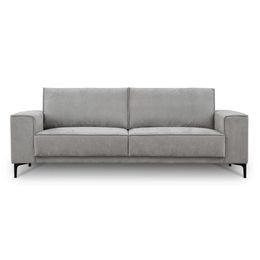 3-Sitzer OTTO HOME "OLAND, B: 224 cm - Skandi-Design", grau (light grau), B:224cm H:85cm T:83cm, 100% Polyester, Sofas, Struktur, Flachgewebe, Luxus-Microfaser, Boucle, Topseller