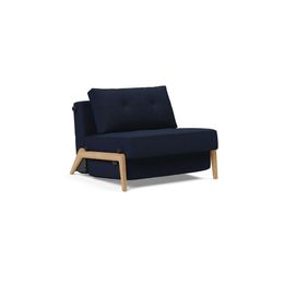 Sessel INNOVATION LIVING &trade; "CUBED Schlafsessel, F&uuml;&szlig;e Eiche, Breite 98cm, hoher Sitzkomfort", blau, B:98cm H:79cm T:98cm, Sessel, Sessel