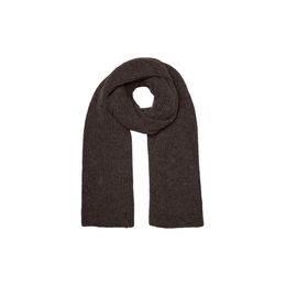 V&eacute;ro Moda Strickschal VERO MODA "VMGILA RIB SCARF NOOS", Damen, chocolate torte detail:schwarz melange, Rippstrick, Materialmix, meliert, Modet&uuml;cher
