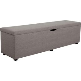 Hockerbank Home Affaire "Standard", braun (schlamm), B:160cm H:42cm T:40cm, Struktur fein (100% Polyester) f&uuml;r Bett &raquo;Classico&laquo;, &raquo;Piazza&laquo;, &raquo;Premium&laquo; und &raquo;Vega&laquo;;Struktur (100% Polyester) f&uuml;r Bett &raquo;Crato&laquo; und &raquo;Lucina&laquo;;Struktur (60% Baumwolle, 40% Leinen) f&uuml;r Bett &raquo;Kiss&laquo;;Kunstleder f&uuml;r Bett &raquo;Natura&laquo;;Struktur (100% Polyester) f&uuml;r Bett &raquo;Nordica&laquo;, Hocker, Breite 120cm oder 160cm, auch als Garderobenbank 