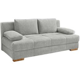 Jockenh&ouml;fer Schlafsofa JOCKENH&Ouml;FER GRUPPE "Calli, als Dauerschl&auml;fer geeignet", grau (hellgrau), B:205cm T:110cm, Korpus: 95% Polyester, 5% Nylon;Kissen: 45% Polyacryl, 24% Viscose, 19% Polyester, Sofas, Schlafsofa, mit Tonnentaschenfederkern+Wellenfederung im Sitz+R&uuml;cken, Bettkasten, Topseller