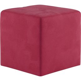 Hocker COTTA "Cuby", rot (bordeaux), B:40cm H:40cm T:40cm, 100% Polyester, Hocker, Hocker, Sitzw&uuml;rfel, Cube, Sitzhocker