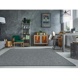Teppichboden Dekowe "Naturino Prestige Spezial", grau (graphit), B:180cm H:10mm L:200cm, Obermaterial: 100% Polypropylen, Teppiche, Flachgewebe, meliert, Sisal Optik, In- und Outdoor geeignet