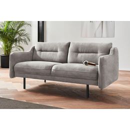 2-Sitzer OTTO HOME "Nordfyn", grau, B:169cm H:81cm T:92cm, Struktur weich (100% Polyester);Luxus-Microfaser Lederoptik (100% Polyester);100% NaturLEDER, Sofas, edles Design in 3 Bezugsqualit&auml;ten, Design by Morten Georgsen