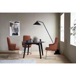 Polsterstuhl stressless "Laurel", braun (copper paloma, schwarz matt), B:58cm H:105cm T:60cm, Leder PALOMA: PALOMA ist ein durchgef&auml;rbtes Semianilin-M&ouml;belleder mit nat&uuml;rlicher Narbung., St&uuml;hle, Polsterstuhl, High Back mit Armlehne, Gr&ouml;&szlig;e L, mit Beinen aus Stahl in Schwarz matt