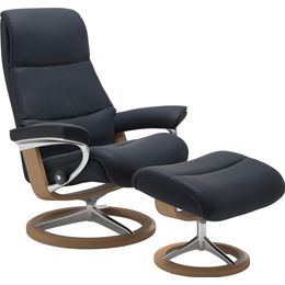 Relaxsessel stressless "View", blau (shadow blau paloma), B:91cm H:110cm T:85cm, Leder BATICK: BATICK ist ein leicht korrigiertes, durchgef&auml;rbtes und genarbtes M&ouml;belleder, bei dem die meisten Unebenheiten und Spuren in der Regel entfernt wurden.;Leder PALOMA: PALOMA ist ein durchgef&auml;rbtes Semianilin-M&ouml;belleder mit nat&uuml;rlicher Narbung.;ROHLEDER Stoff Q2 FARON: Ein fester zuverl&auml;ssiger Boucl&eacute; mit ei