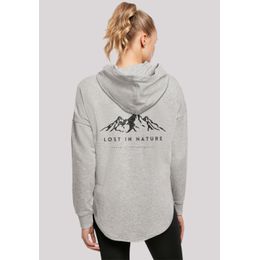 Kapuzenpullover F4NT4STIC "Lost in nature", Damen, Gr. XS, grau, Obermaterial: 100% Baumwolle, oversize, Pullover Kapuzenpullover, Print