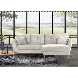 Ecksofa GUTMANN FACTORY, beige (natur), B:210cm H:70cm T:156cm, 100% Polyester, Sofas, Ecksofa