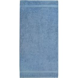 Strandtuch Dyckhoff "Planet", blau (rauchblau), B:70cm L:200cm, Walkfrottier, Obermaterial: 100% Baumwolle, Handt&uuml;cher