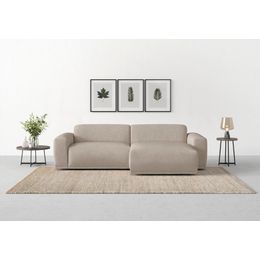 Ecksofa Trendmanufaktur "Braga, mit hochwertigem Kaltschaum, L-Form, in Cord erh&auml;ltlich", grau (taupe), B:255cm H:72cm T:160cm, 92% Polyester, 8% Nylon, Sofas, Ecksofa, modernes Sofa, Couch mit hohem Sitzkomfort, 255/72/160 cm (B/H/T)
