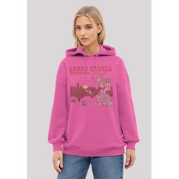 Kapuzenpullover F4NT4STIC "US National Parks Grand Canyon Sunrise", Damen, Gr. XS, hyper pink, Obermaterial: 80% Baumwolle, 20% Polyester, oversize, Pullover Kapuzenpullover, Premium Qualit&auml;t