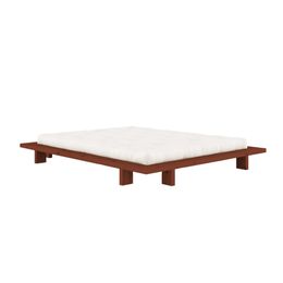 Bettgestell Karup Design "Bettgestell JAPAN BED Futonbett aus FSC-zertifiziertem Massivholz", terra rot, B:188cm H:20cm L:228cm, Betten, Bettgestell, zeitlos, bequem & in mehreren Farben und Gr&ouml;&szlig;en erh&auml;ltlich