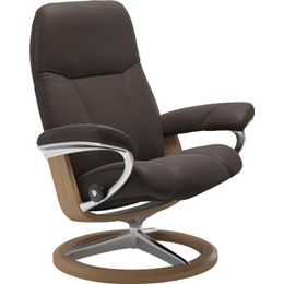Relaxsessel stressless "Consul", braun (braun batick), B:78cm H:97cm T:70cm, Leder BATICK: BATICK ist ein leicht korrigiertes, durchgef&auml;rbtes und genarbtes M&ouml;belleder, bei dem die meisten Unebenheiten und Spuren in der Regel entfernt wurden.;Leder PALOMA: PALOMA ist ein durchgef&auml;rbtes Semianilin-M&ouml;belleder mit nat&uuml;rlicher Narbung.;ROHLEDER Stoff Q2 FARON: Ein fester zuverl&auml;ssiger Boucl&eacute; mit einem 