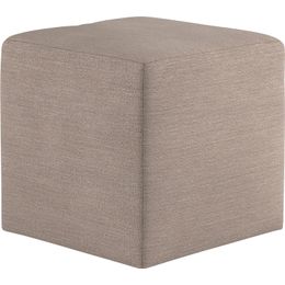 Hocker COTTA "Cuby", beige (liver), B:40cm H:40cm T:40cm, 100% Polyester, Hocker, Hocker, Sitzw&uuml;rfel, Cube, Sitzhocker