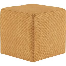 Hocker COTTA "Cuby", gelb (mustard), B:40cm H:40cm T:40cm, 96% POLYESTER (PES) / 4% POLYAMID (PA), Hocker, Hocker, Sitzw&uuml;rfel, Cube, Sitzhocker