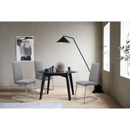 Polsterstuhl stressless "Laurel", grau (wild dove batick, chrom gl&auml;nzend), B:53cm H:105cm T:60cm, Leder BATICK: BATICK ist ein leicht korrigiertes, durchgef&auml;rbtes und genarbtes M&ouml;belleder, bei dem die meisten Unebenheiten und Spuren in der Regel entfernt wurden., St&uuml;hle, Polsterstuhl, High Back, Gr&ouml;&szlig;e M, mit Beinen aus Stahl in Chrom gl&auml;nzend