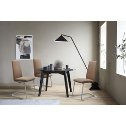 Polsterstuhl stressless "Laurel", braun (sand dinamica, chrom gl&auml;nzend), B:53cm H:105cm T:60cm, Microfaser DINAMICA (88% Polyester, 12% Polyurethan), St&uuml;hle, Polsterstuhl, High Back, Gr&ouml;&szlig;e M, mit Beinen aus Stahl in Chrom gl&auml;nzend