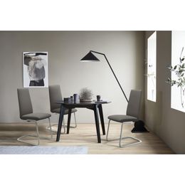 Polsterstuhl stressless "Laurel", grau (metal grau paloma, chrom gl&auml;nzend), B:53cm H:105cm T:60cm, Leder PALOMA: PALOMA ist ein durchgef&auml;rbtes Semianilin-M&ouml;belleder mit nat&uuml;rlicher Narbung., St&uuml;hle, Polsterstuhl, High Back, Gr&ouml;&szlig;e M, mit Beinen aus Stahl in Chrom gl&auml;nzend