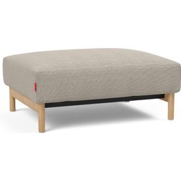 Polsterhocker INNOVATION LIVING &trade;, beige (gravel), B:100cm H:41cm T:75cm, 100% Polyester, Hocker, Polsterhocker, komfortabler Hocker, variabel einsetzbar