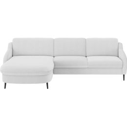 Sit & More Ecksofa SIT & MORE "Soul L-Form", silber, B:280cm H:90cm T:182cm, 100% Polyester, Sofas, Ecksofa, wahlweise mit Bettfunktion und Bettkasten oder Schubkasten