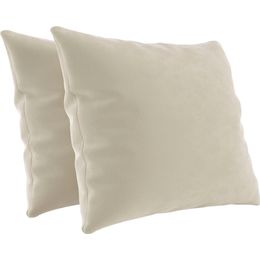 Sofakissen Home Affaire "Viva", beige (elfenbein), B:50cm H:50cm T:8cm, 100% Polyester, Polsterauflagen, Sofakissen, 2er Kissen-Set wahlweise in zwei Gr&ouml;&szlig;en