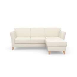 Sit & More Ecksofa SIT & MORE "Visby L-Form", beige (linen), B:248cm H:87cm T:162cm, Sofas, Ecksofa, Wahlweise mit Bettfunktion und Bettkasten, frei im Raum stellbar