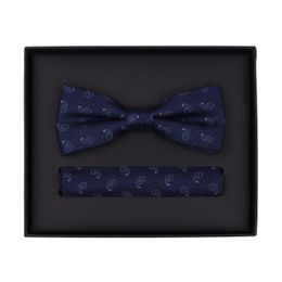 Fliege Venti "Venti Accessoires gemustert", Herren, blau (sattes dunkelblau), 100% Seide, Fliegen
