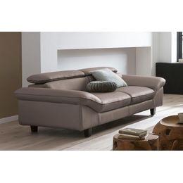2-Sitzer Home Affaire "Pilot", grau (elephant), B:202cm T:108cm, Sofas, Big-Sofa mit Kopfteilverstellung