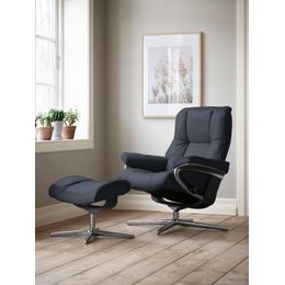 Relaxsessel stressless "Mayfair", blau (shadow blau paloma), B:92cm H:103cm T:79cm, Leder PALOMA: PALOMA ist ein durchgef&auml;rbtes Semianilin-M&ouml;belleder mit nat&uuml;rlicher Narbung., Sessel, Relaxsessel, mit Cross Base, Gr&ouml;&szlig;e S, M & L, Holzakzent Schwarz